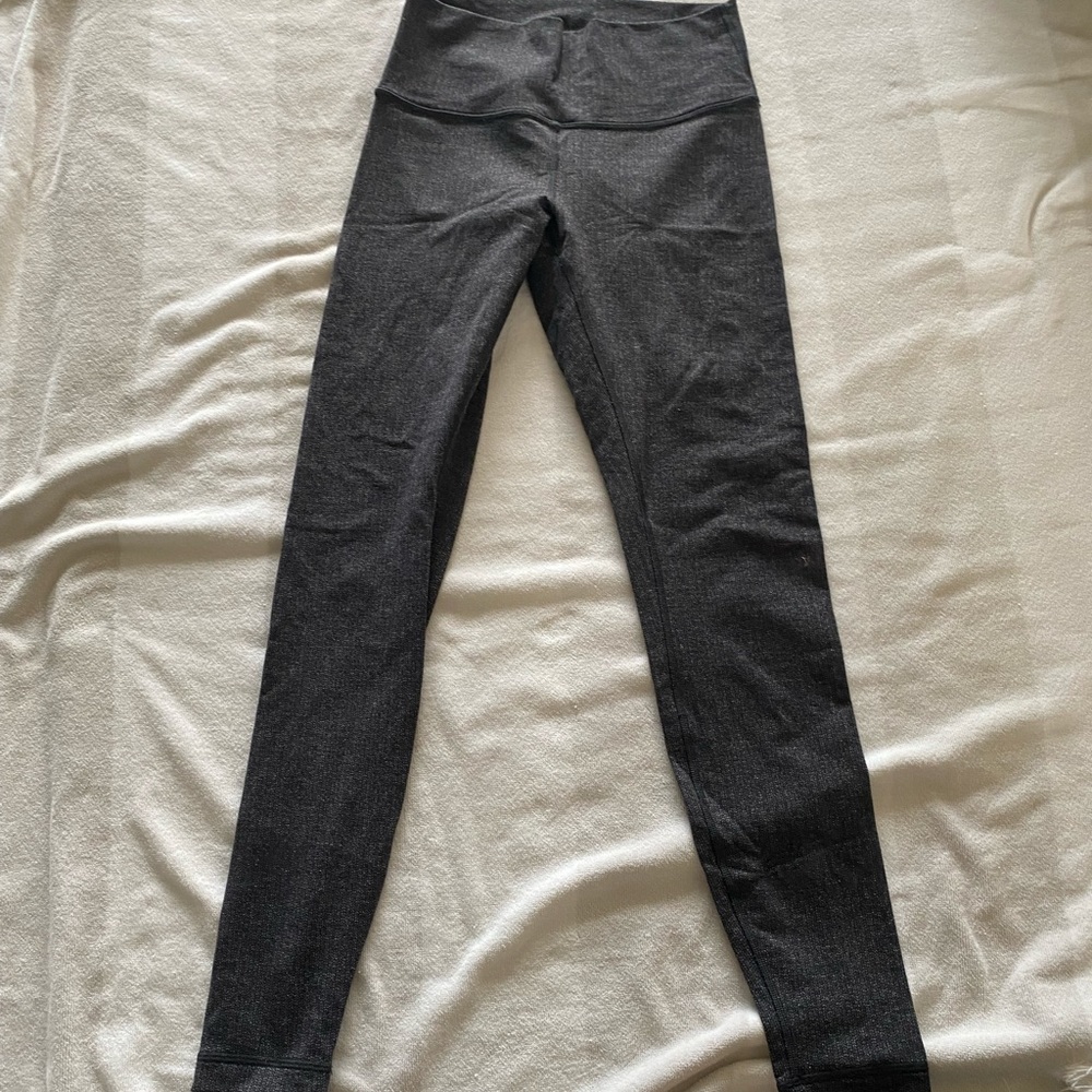 Lululemon Black And Grey Leggings - Pattern Subtle - Gem